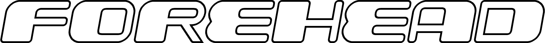 Forehead Outline Slant font | Fonts2u.com