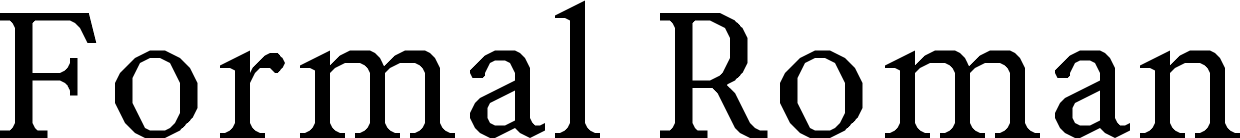 Formal Roman Regular font