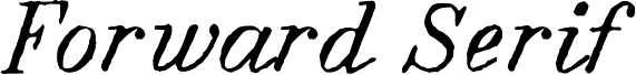Forward Serif Bold PERSONAL Regular font