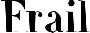 Frail font | Fonts2u.com