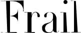Frail font | Fonts2u.com