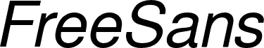 Free Sans Bold font
