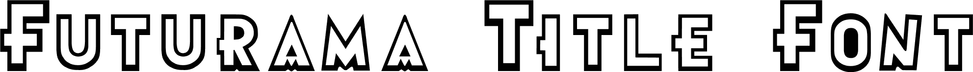 Futurama Title Font font