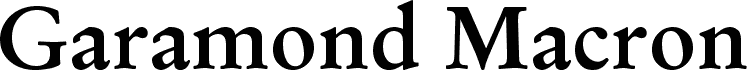 Garamond Macron by Paul Kennett font