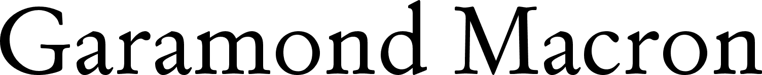 Garamond Macron by Paul Kennett font