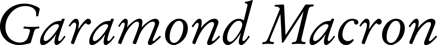 Garamond Macron Italics by Paul Kennett font | Fonts2u.com