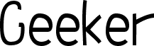 Geeker Black font