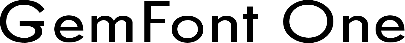 GemFont One font