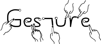 Gesture Hand font