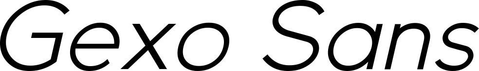 Gexo Sans Light Italic font | Fonts2u.com