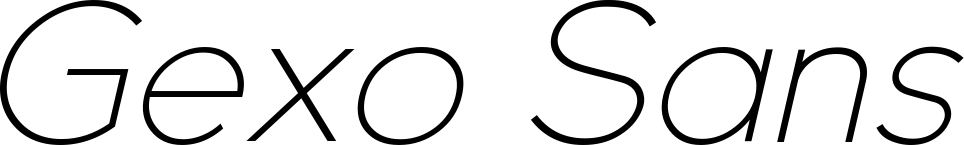 Gexo Sans Thin Italic font | Fonts2u.com