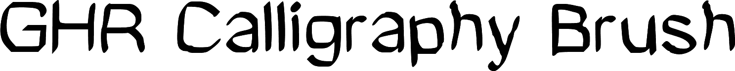 GHR Calligraphy Brush Medium font | Fonts2u.com