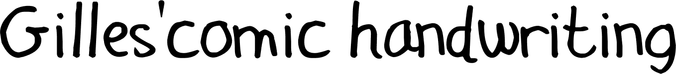 Gilles'comic handwriting font | Fonts2u.com