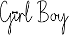 Girl Boy Display font