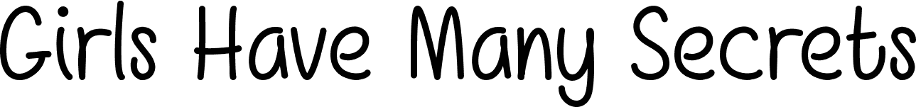 Girls Have Many Secrets font | Fonts2u.com