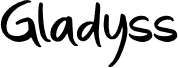 Gladyss Extras font