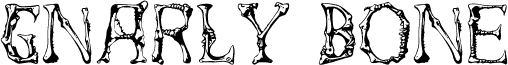 Gnarly Bone Black PERSONAL Regular الخط | Fonts2u.com
