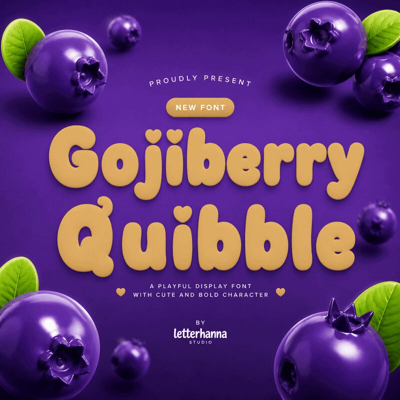 Gojiberry Quibble Free Regular font