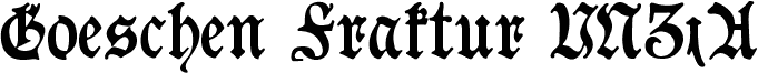 Goeschen Fraktur UNZ1A Italic font | Fonts2u.com