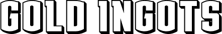 Gold Ingots 3D Outline font