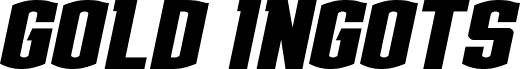 Gold Ingots 3D Outline font