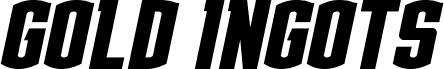 Gold Ingots Gradient Italic font