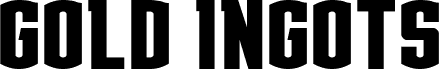 Gold Ingots 3D Outline font