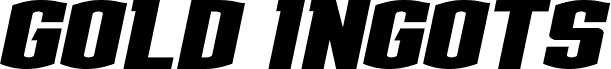 Gold Ingots 3D Outline font