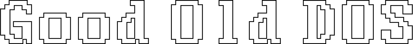 Good Old DOS Outline Regular font | Fonts2u.com