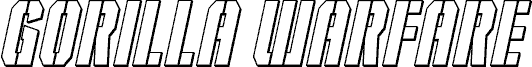 Gorilla Warfare Title font