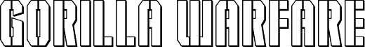 Gorilla Warfare Title font