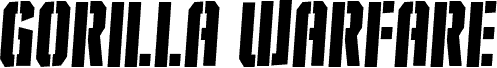 Gorilla Warfare Title font