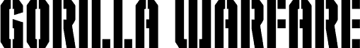 Gorilla Warfare Title font