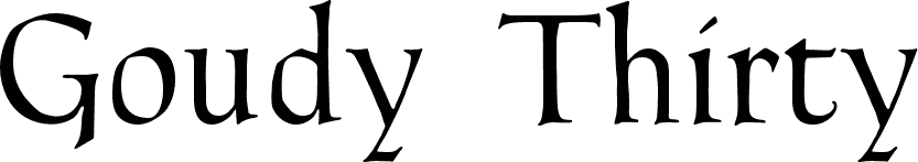 Goudy Thirty Light font