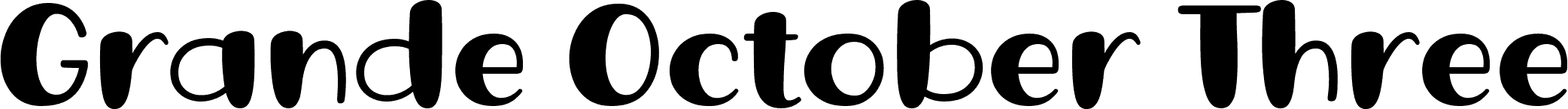 Grande October Three font