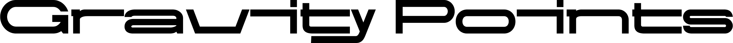 Gravity Points Width1 Regular font