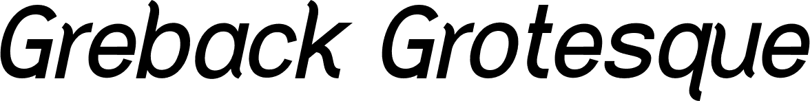 Greback Grotesque PERSONAL Bold italic font | Fonts2u.com