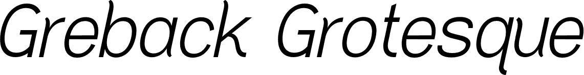 Greback Grotesque PERSONAL Italic font | Fonts2u.com