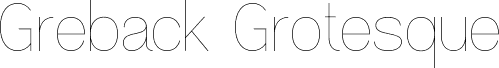 Greback Grotesque PERSONAL Bold font