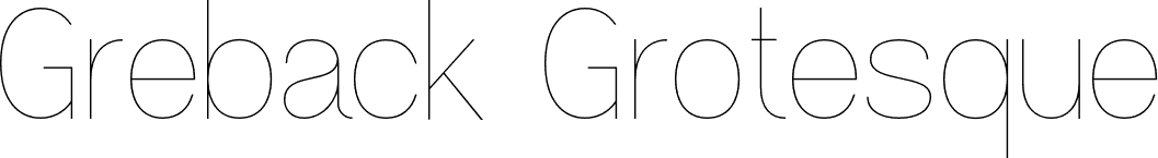 Greback Grotesque PERSONAL Light font