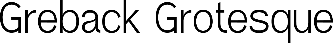 Greback Grotesque PERSONAL Regular font