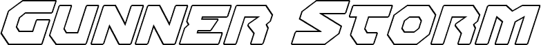 Gunner Storm Outline font | Fonts2u.com