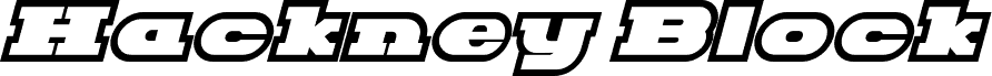 Hackney Block Outline font | Fonts2u.com