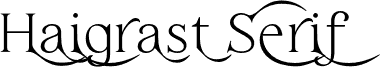 Haigrast Serif PERSONAL USE Regular font | Fonts2u.com