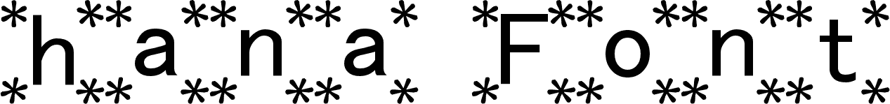 hana Font font | Fonts2u.com