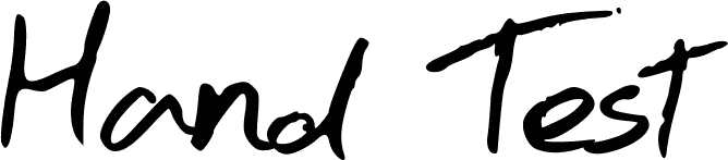 Hand Test font