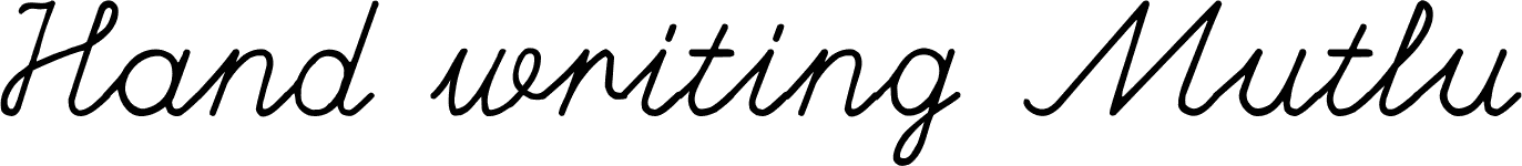 Hand writing Mutlu font