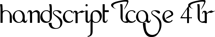 HandScript LCase 4LR font | Fonts2u.com