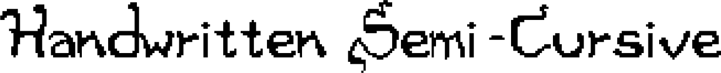 Handwritten Semi-Cursive Regular font