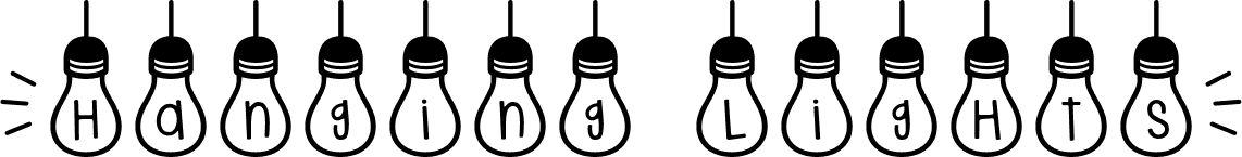 (Hanging Lights) Regular font